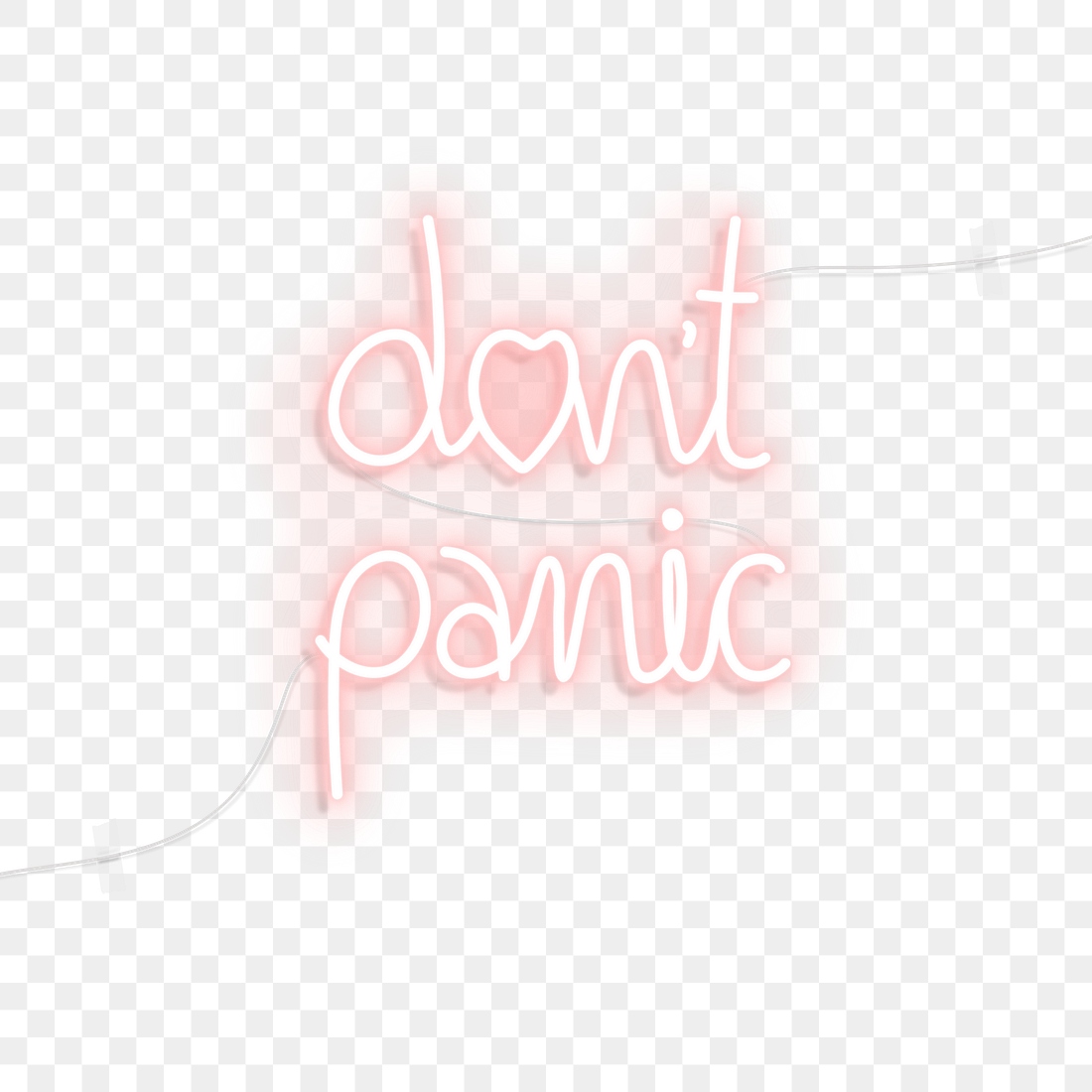 Don't panic coronavirus pandemic neon | Premium PNG Sticker - rawpixel