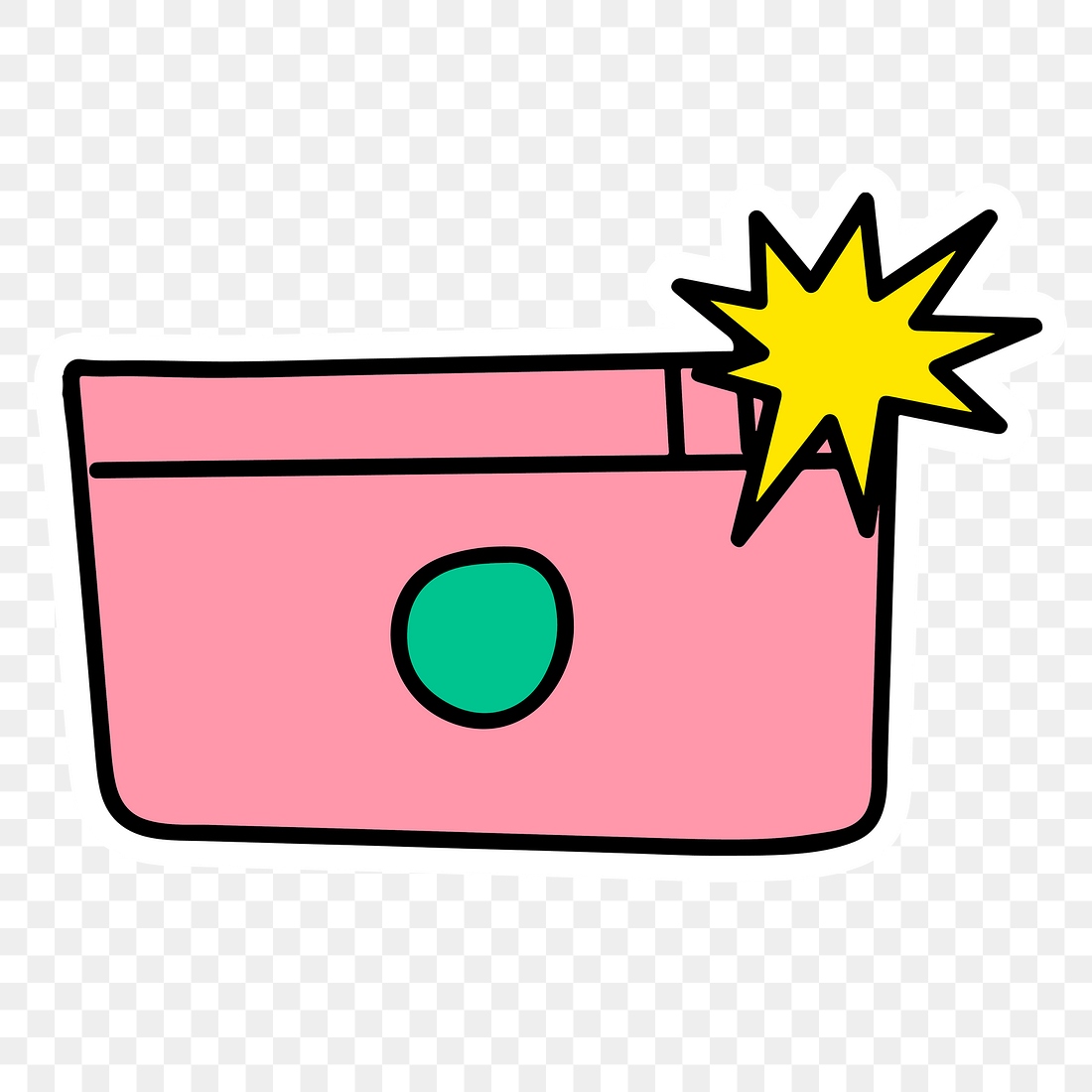 Pink analog camera sticker white | Premium PNG Sticker - rawpixel