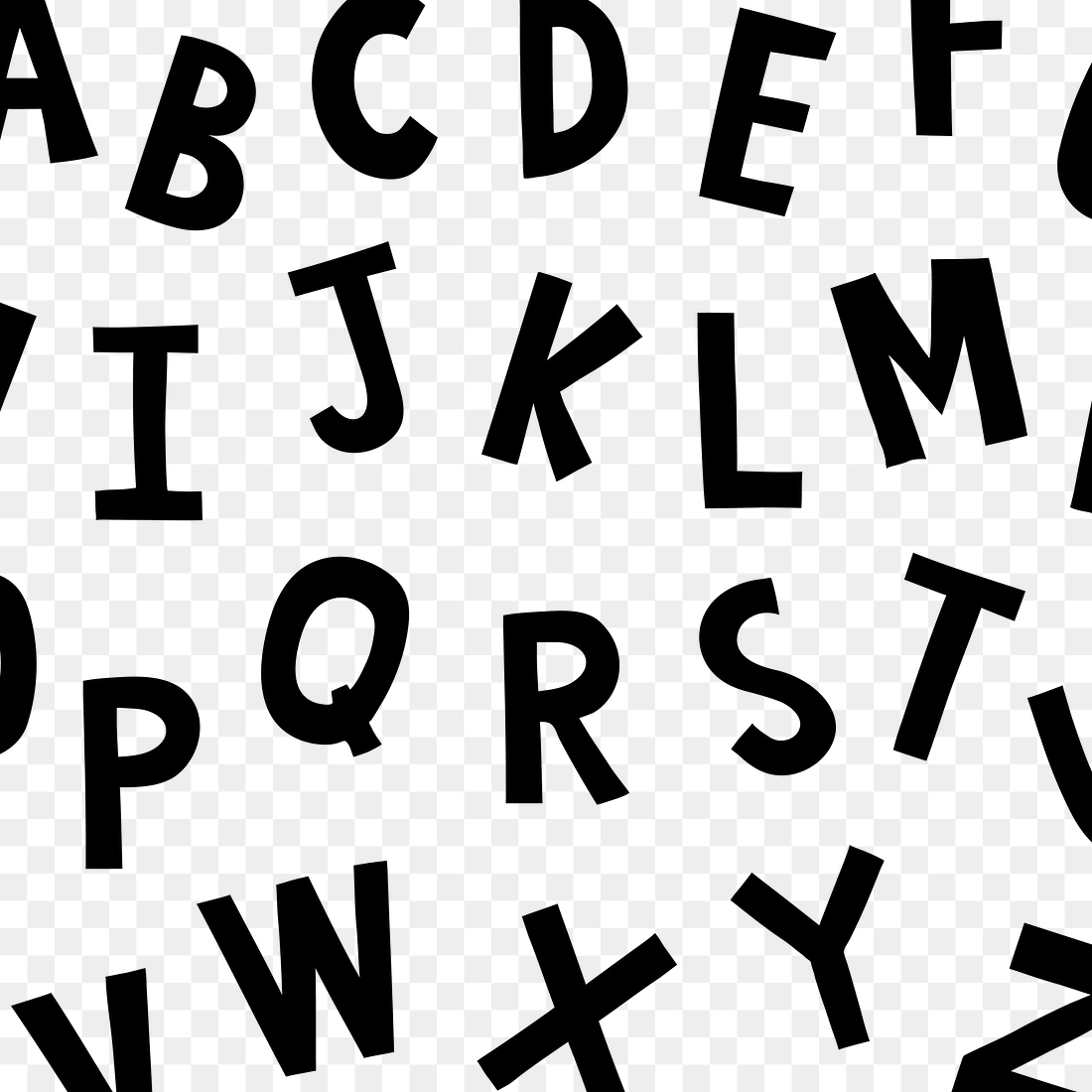 Styled alphabet set design element | Premium PNG - rawpixel