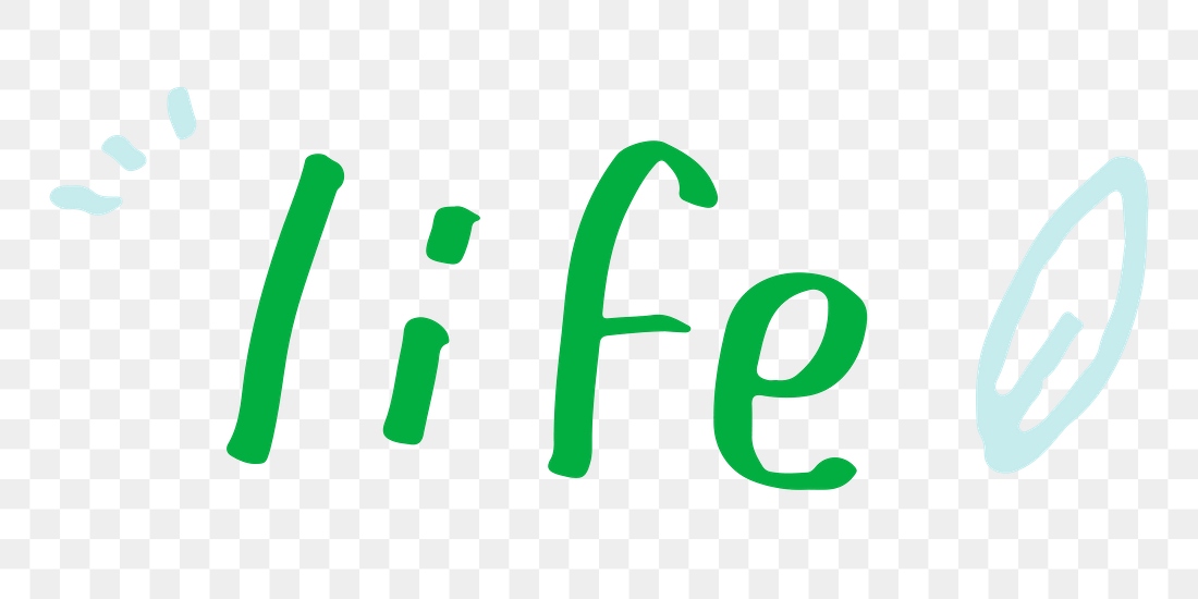 Life doodle typography design element | Premium PNG Sticker - rawpixel