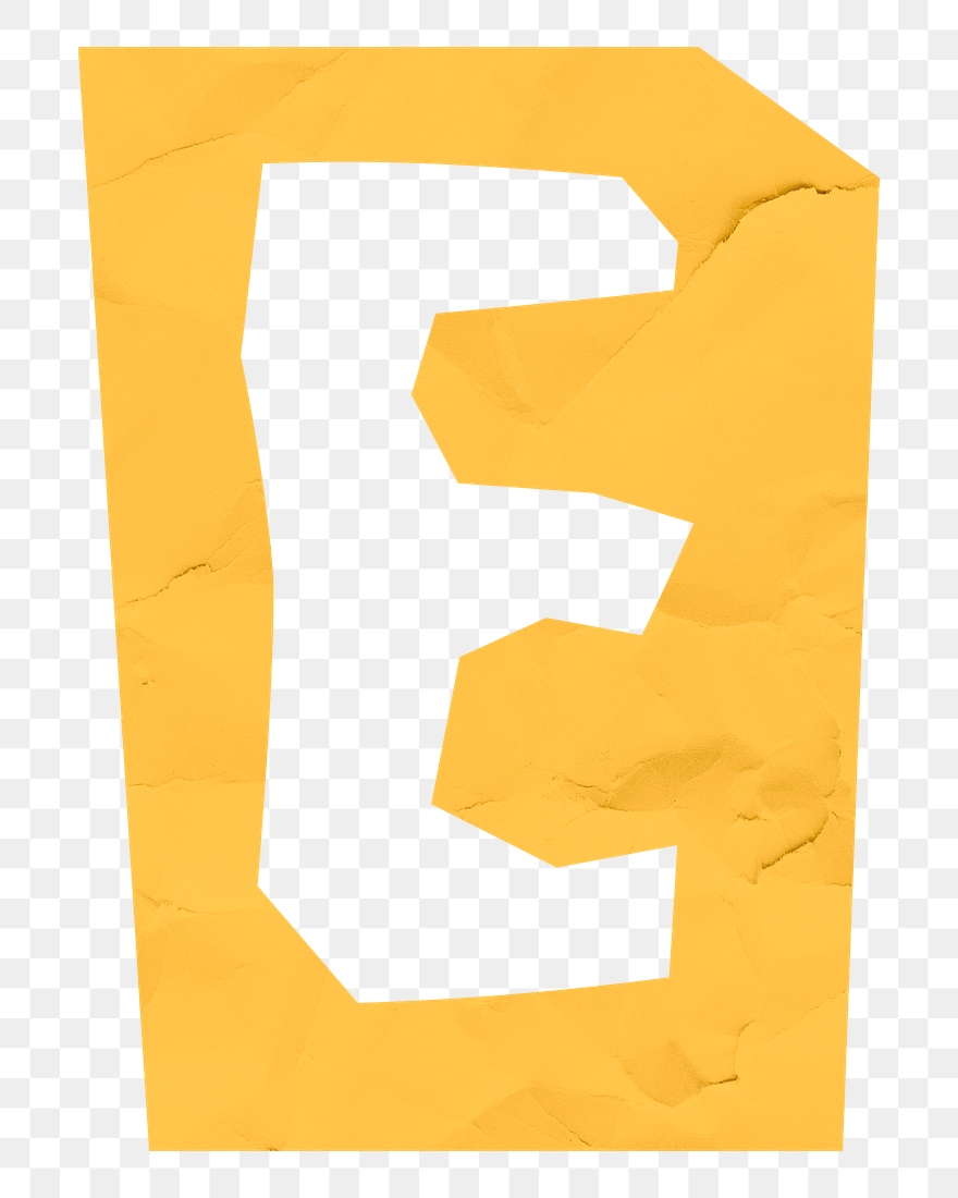 Png E letter paper cut | Premium PNG - rawpixel