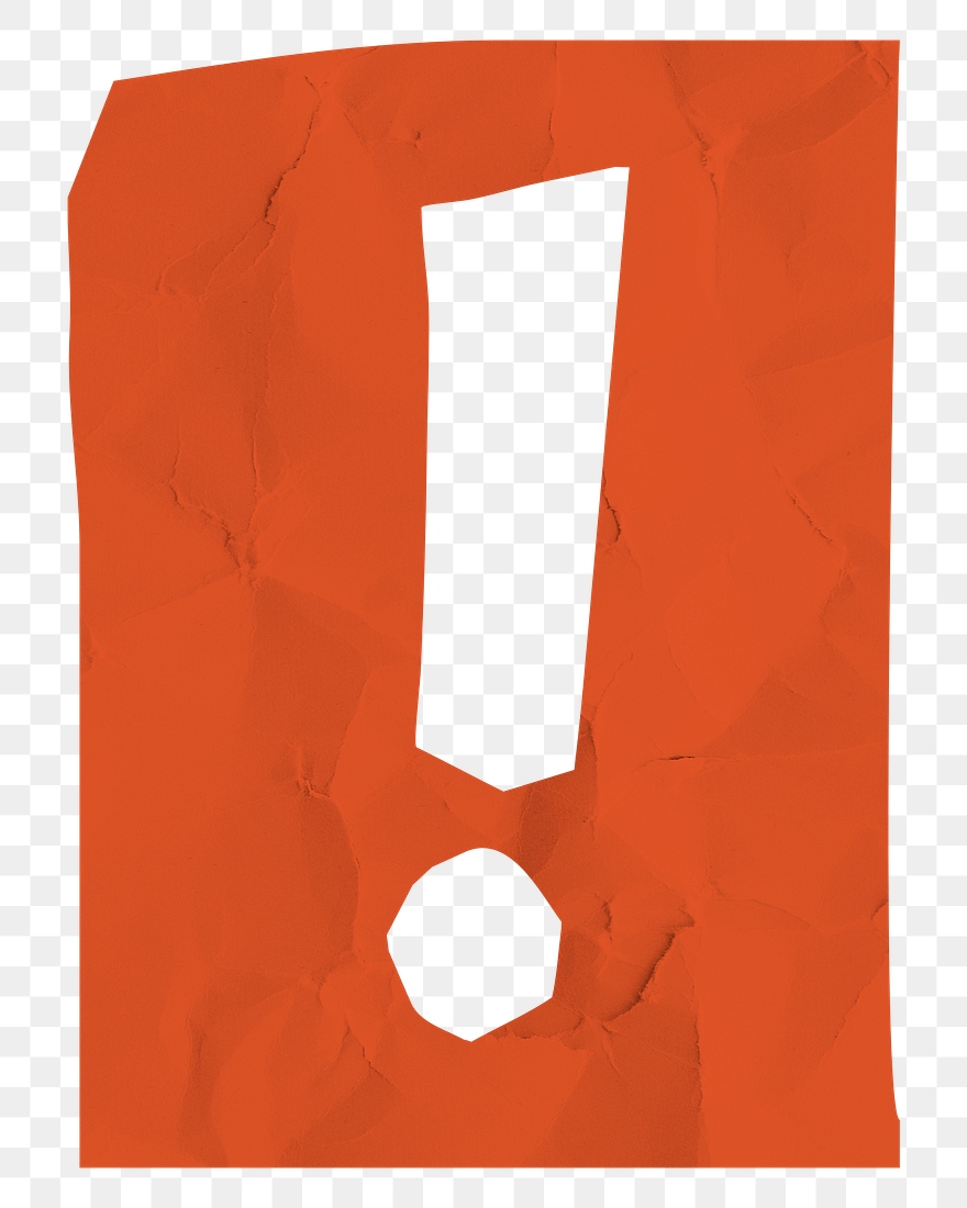 Png exclamation mark paper cut | Premium PNG Sticker - rawpixel