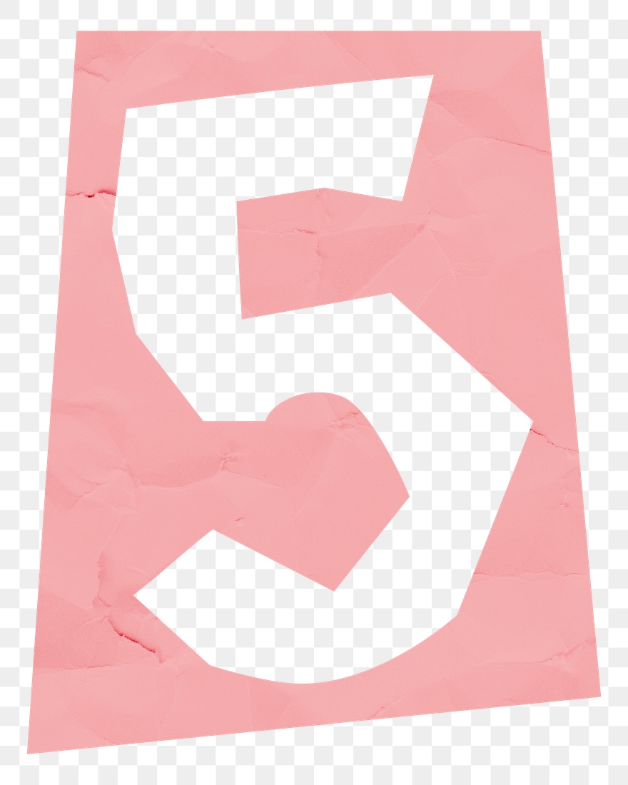 Number 5 font png paper | Premium PNG Sticker - rawpixel