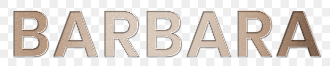 Barbara typography gold design element | Premium PNG Sticker - rawpixel