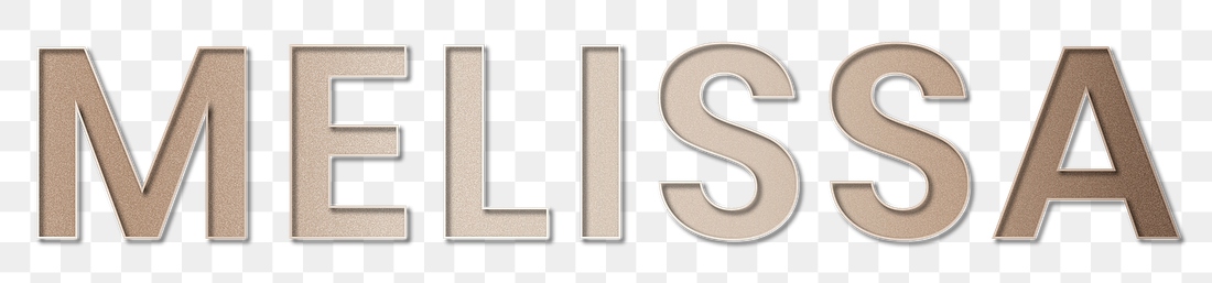 Melissa typography gold design element | Premium PNG Sticker - rawpixel