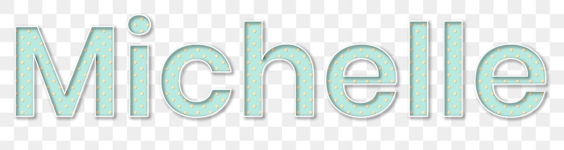 Michelle png typography name sticker | Premium PNG Sticker - rawpixel