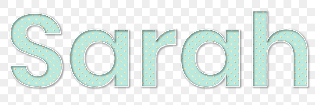 Png name Sarah word art | Premium PNG Sticker - rawpixel