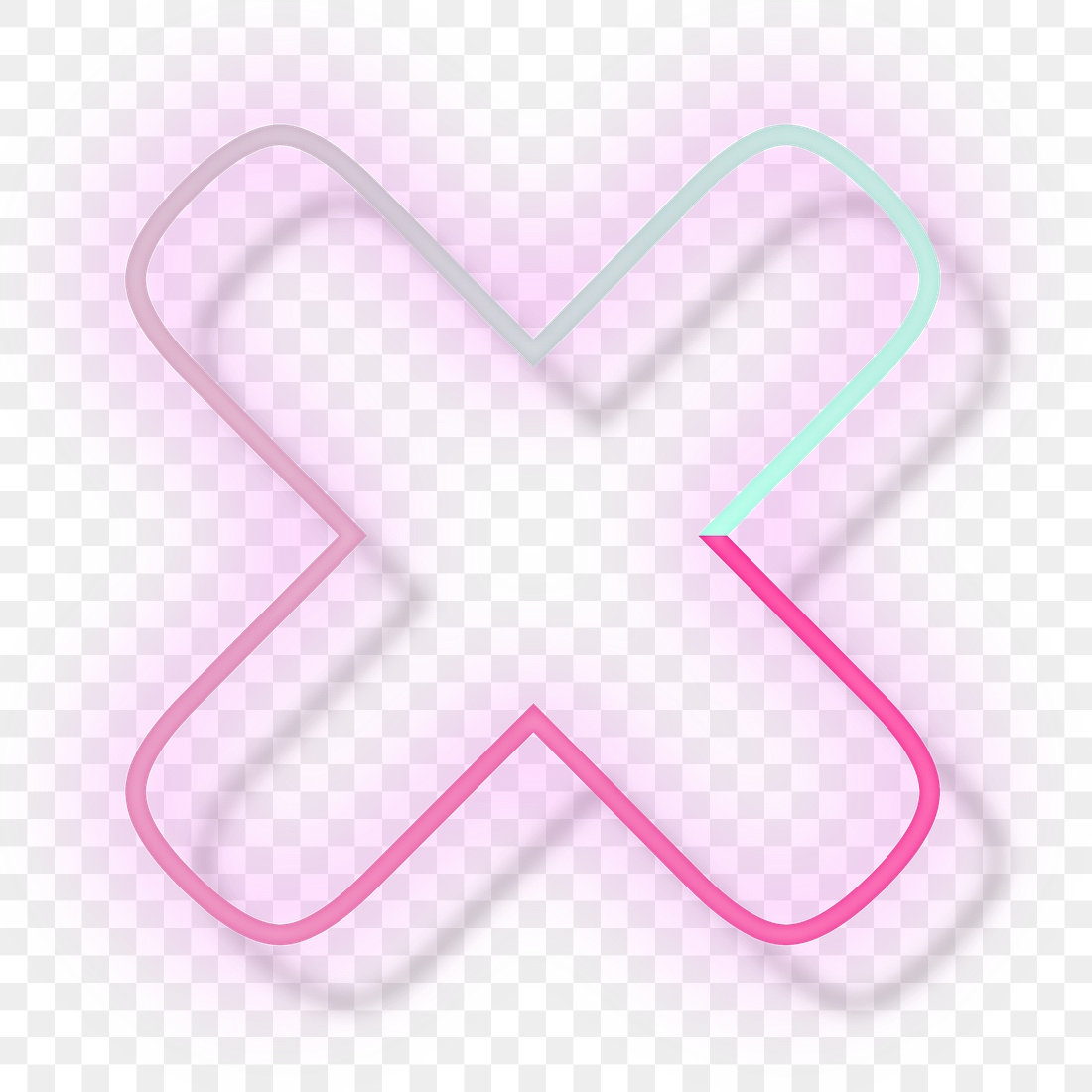 Pink neon glow symbol multiplication | Premium PNG Sticker - rawpixel