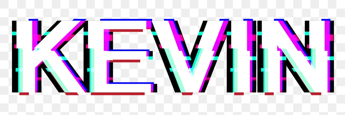 Kevin male name png glitch | Premium PNG Sticker - rawpixel