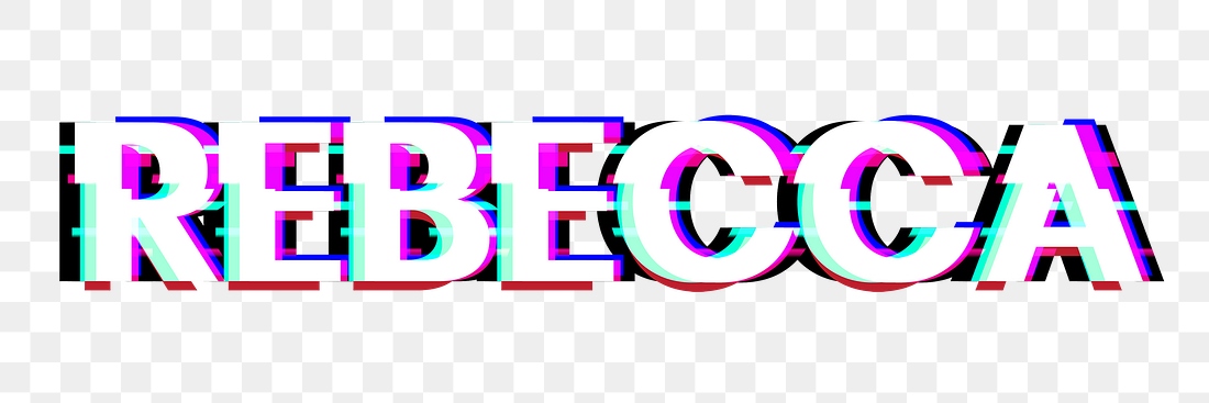 Rebecca name png glitch effect | Premium PNG Sticker - rawpixel