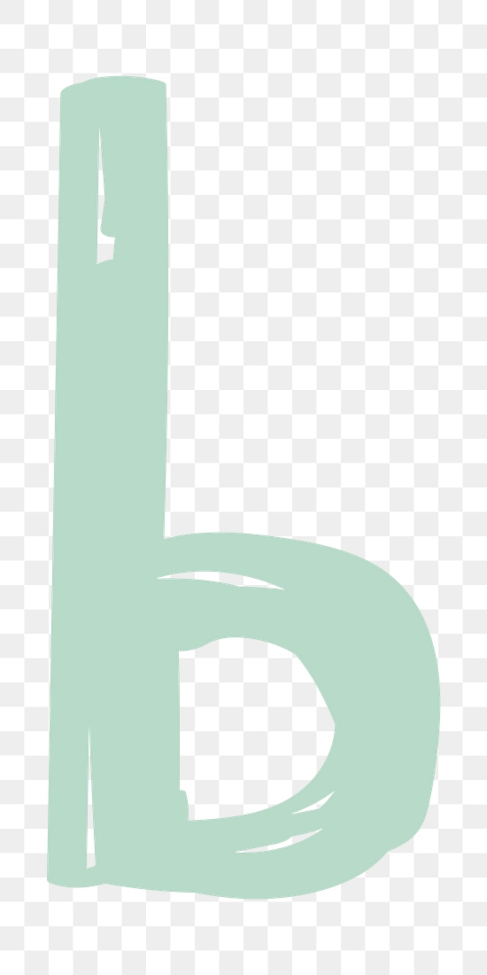 B letter png doodle typography | Premium PNG Sticker - rawpixel