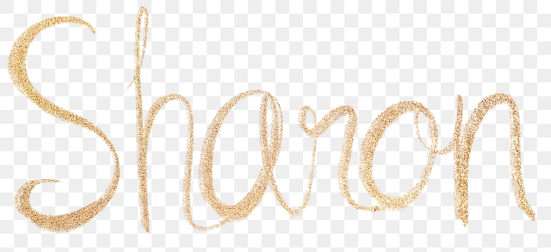 Sharon sparkling gold font png | Premium PNG - rawpixel