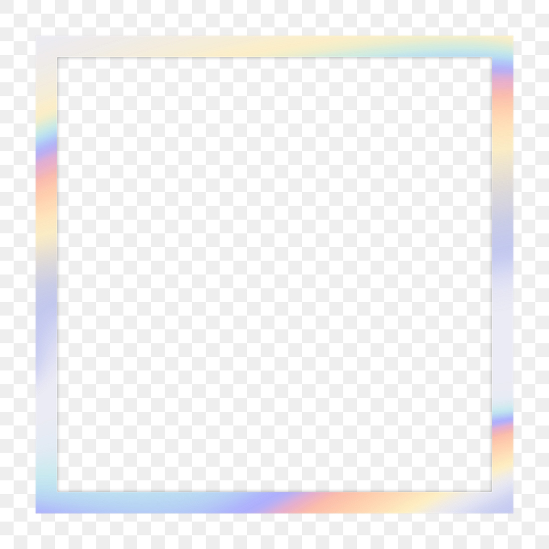 Colorful square gradient border template | Premium PNG - rawpixel