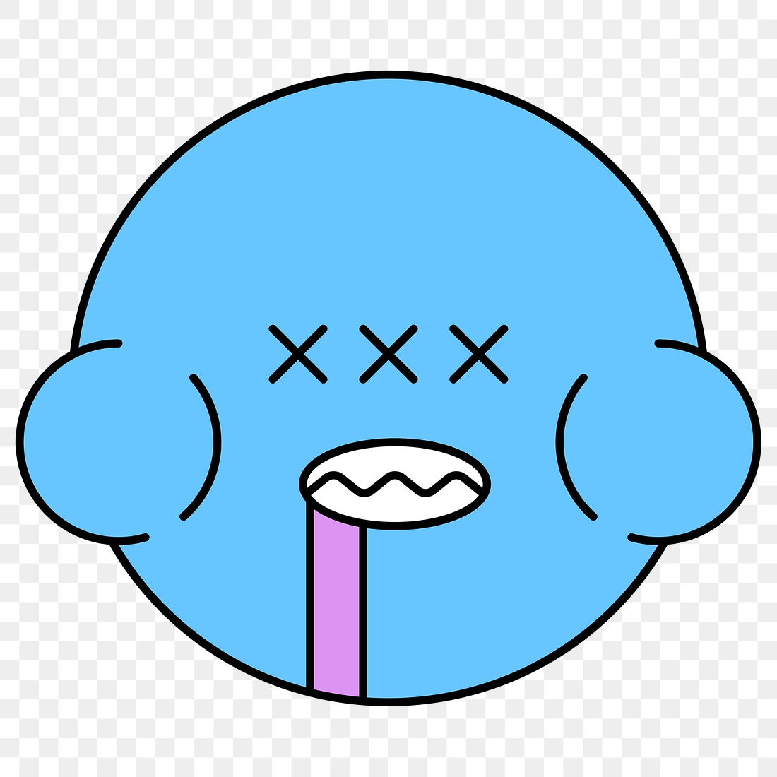Funky blue monster frog emoji | Premium PNG Sticker - rawpixel