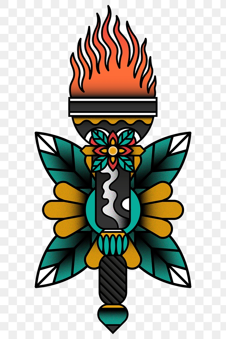 Traditional torch sticker transparent png | Premium PNG Sticker - rawpixel