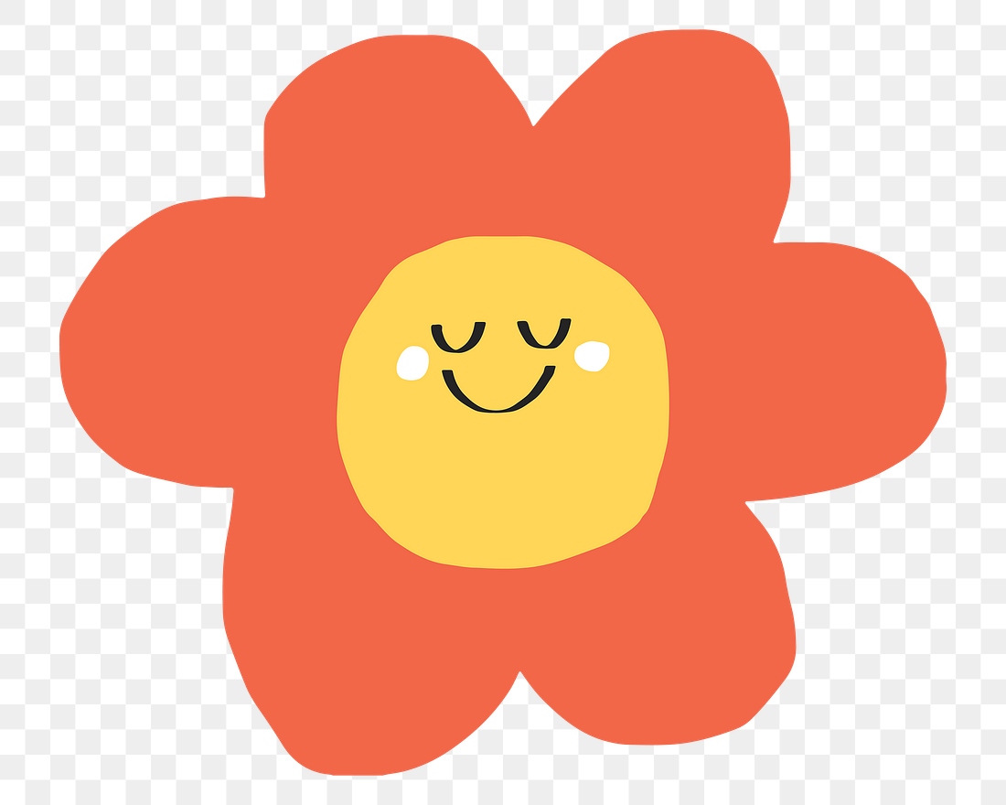 Happy flower png sticker cute | Premium PNG Sticker - rawpixel