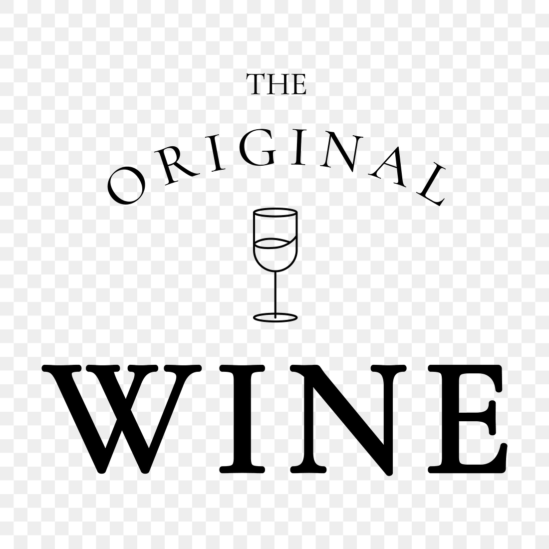 Wine glass logo png minimal | Premium PNG Sticker - rawpixel