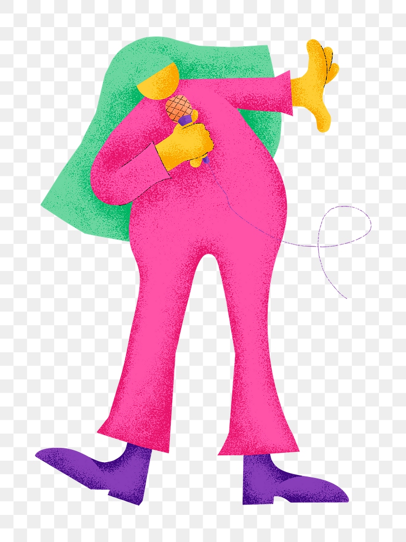 Singer png sticker colorful musician | Premium PNG Sticker - rawpixel