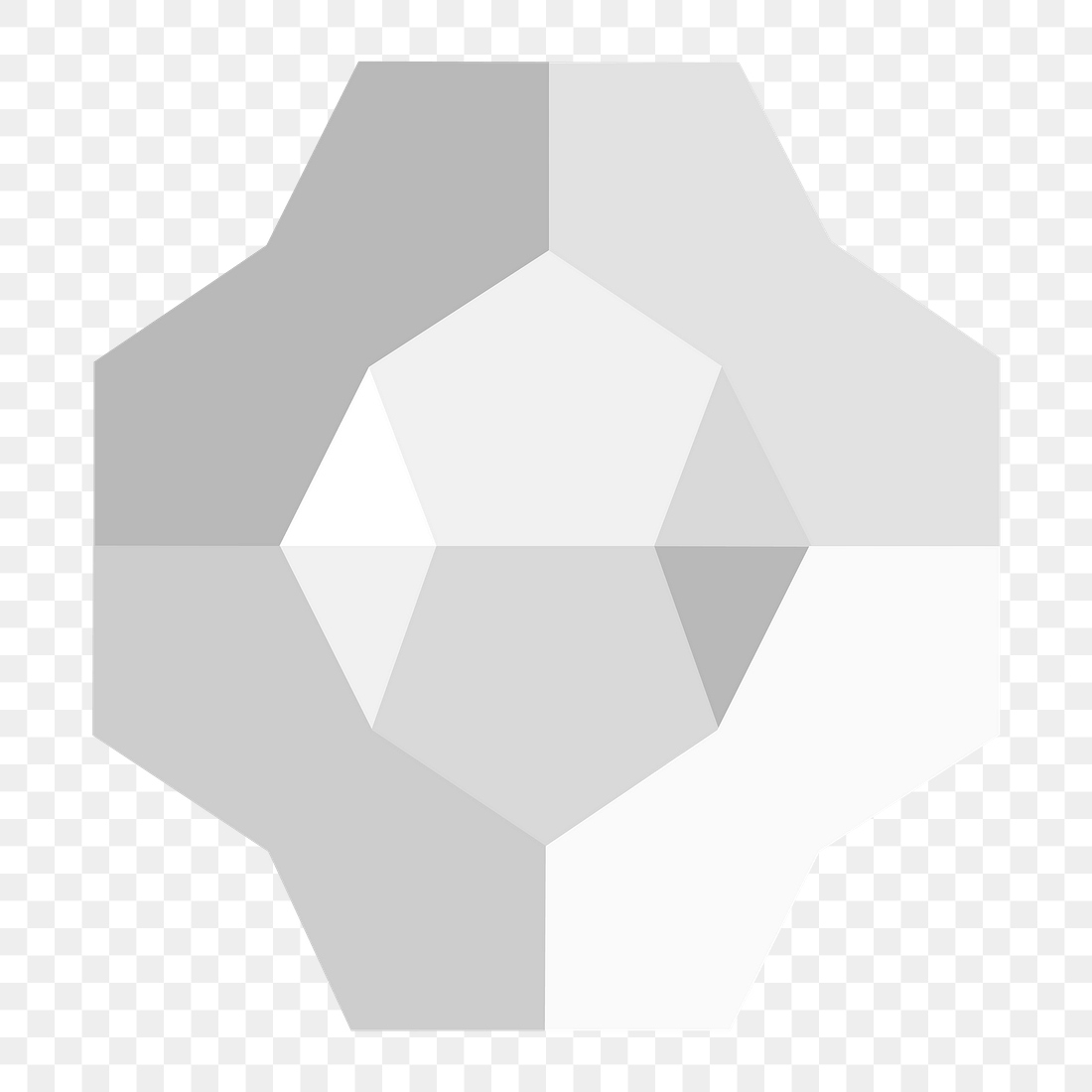 3D irregular geometric shape png | Premium PNG Sticker - rawpixel