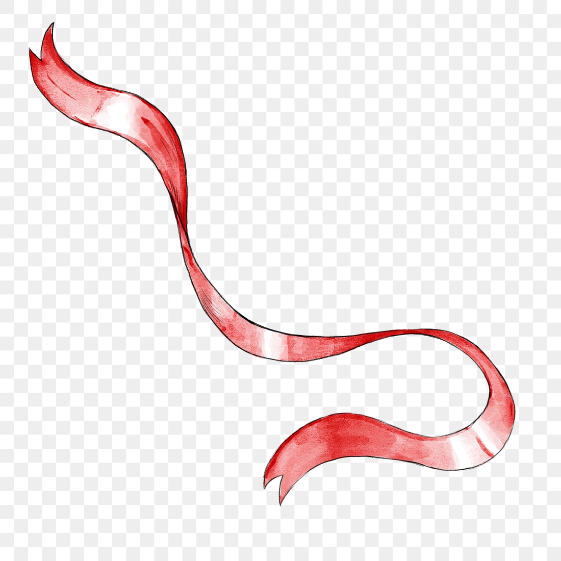 Red ribbon png design element | Premium PNG Sticker - rawpixel