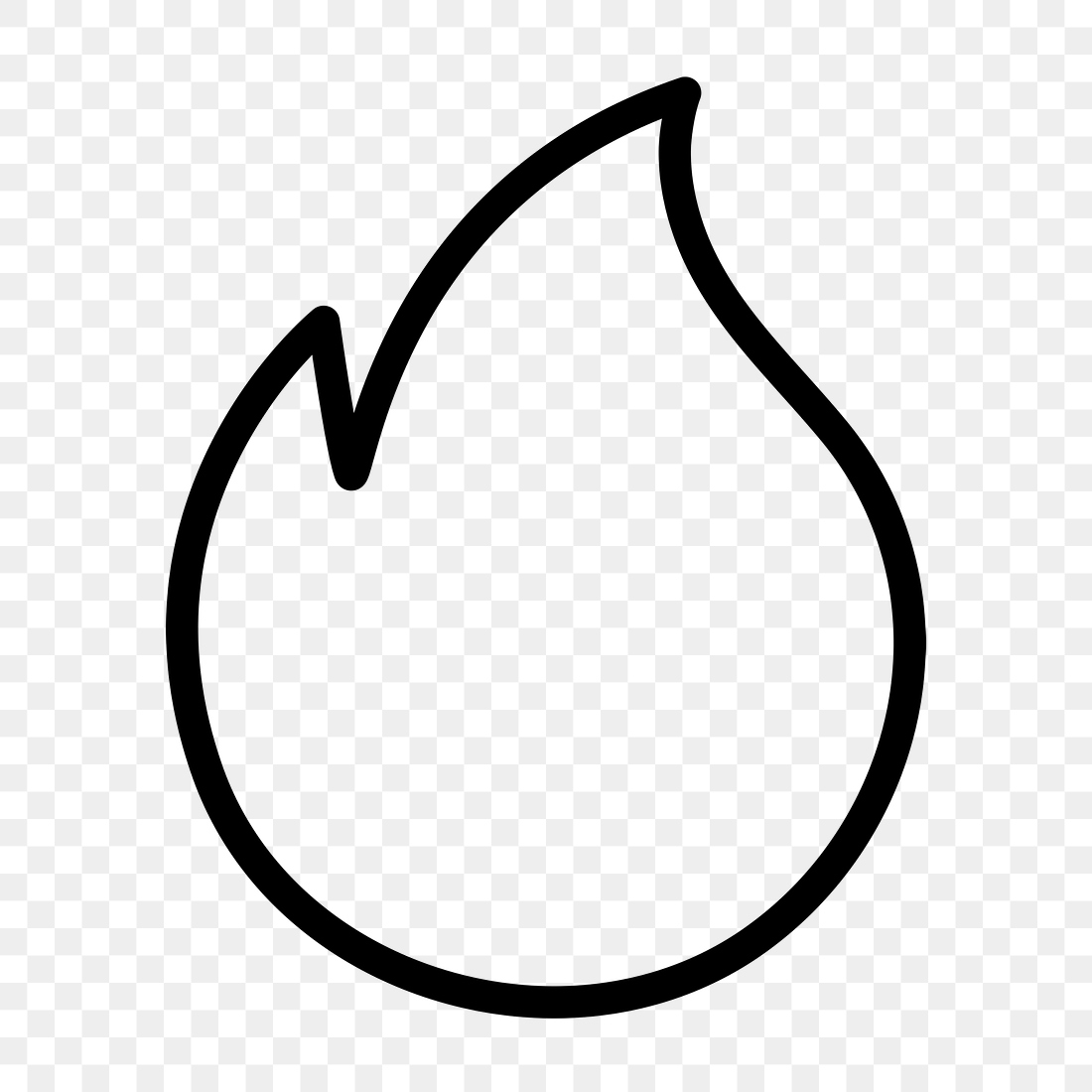 Fire png web outline icon | Premium Icons Sticker - rawpixel