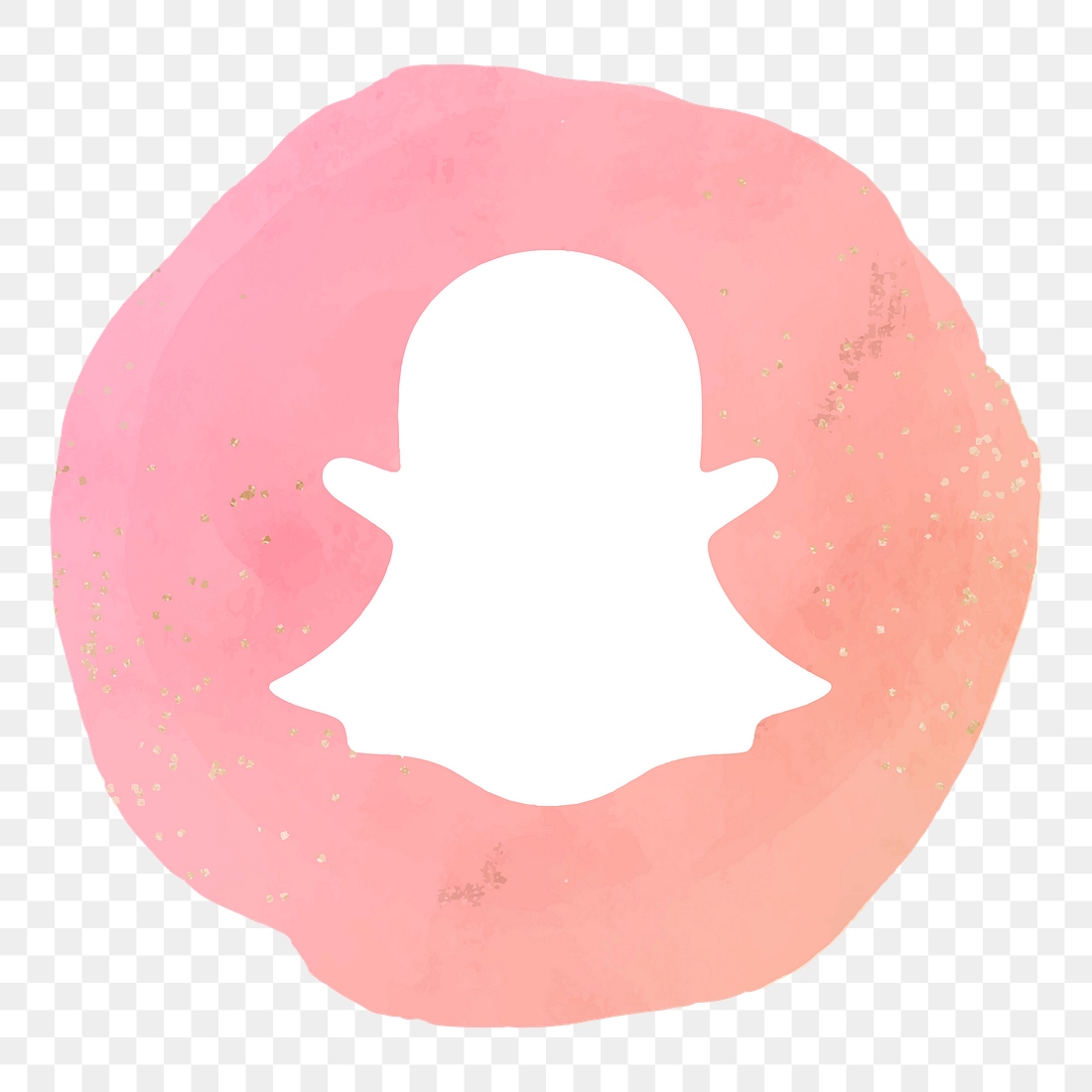 Snapchat logo png watercolor design. | Premium Icons Sticker - rawpixel