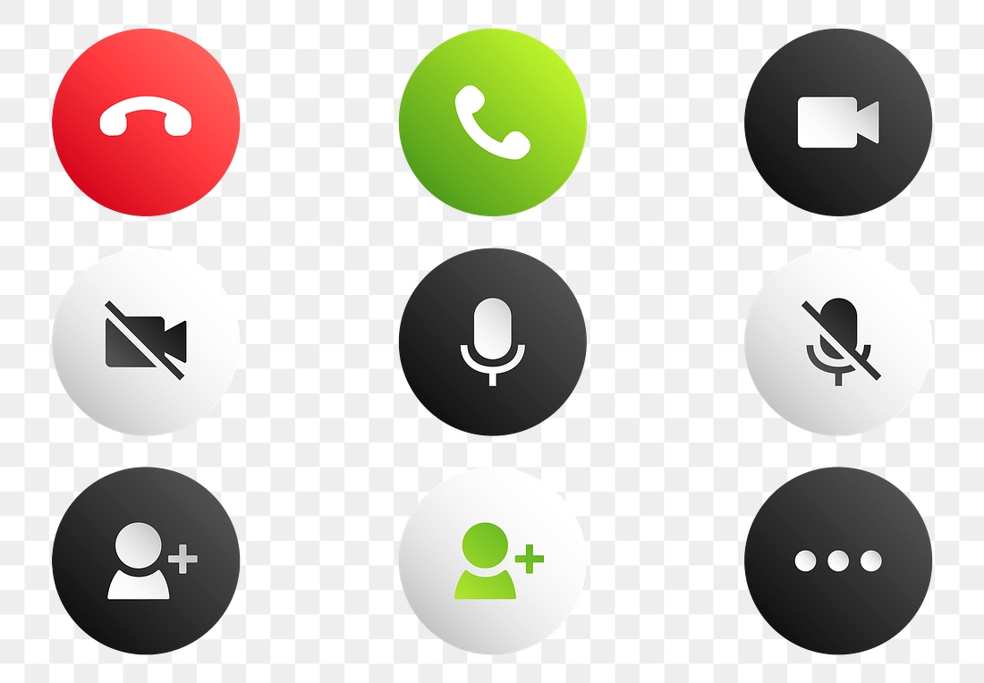 Smartphone call icon png set | Premium PNG - rawpixel