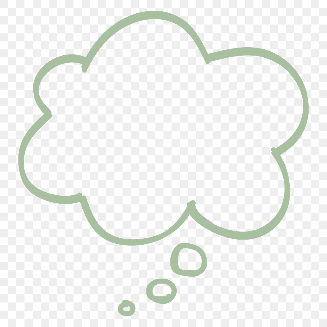 Green png thought bubble cartoon | Premium Icons Sticker - rawpixel