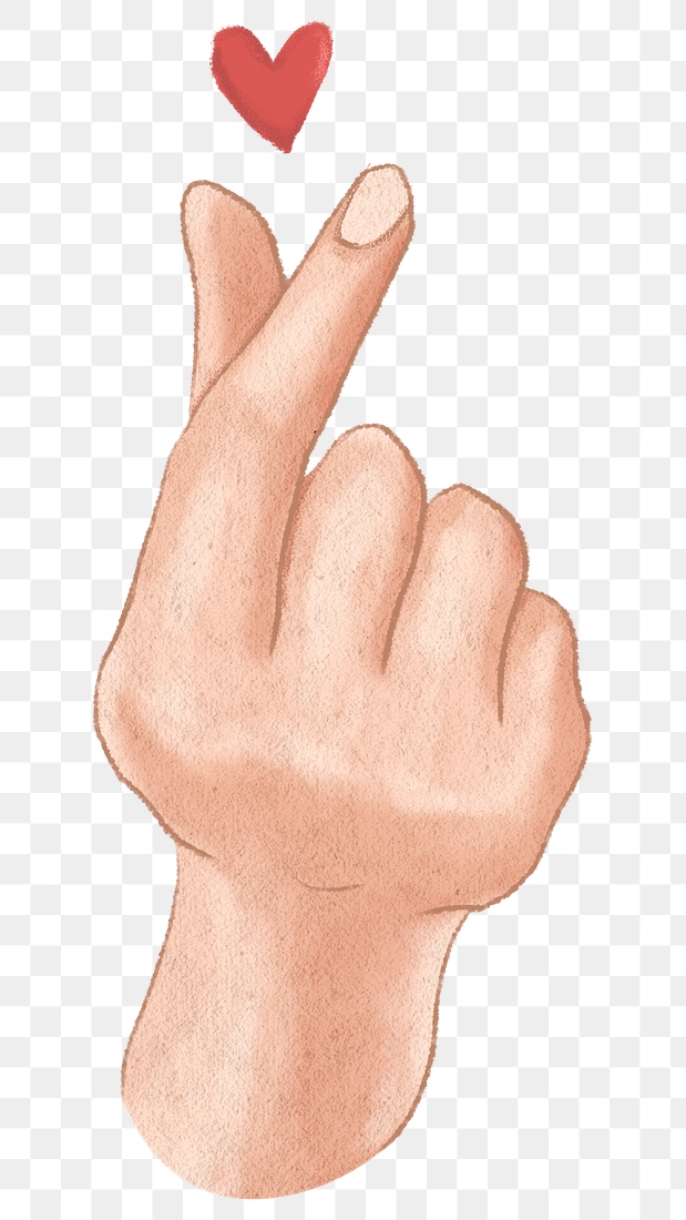 Mini heart hand sign png | Premium PNG Sticker - rawpixel