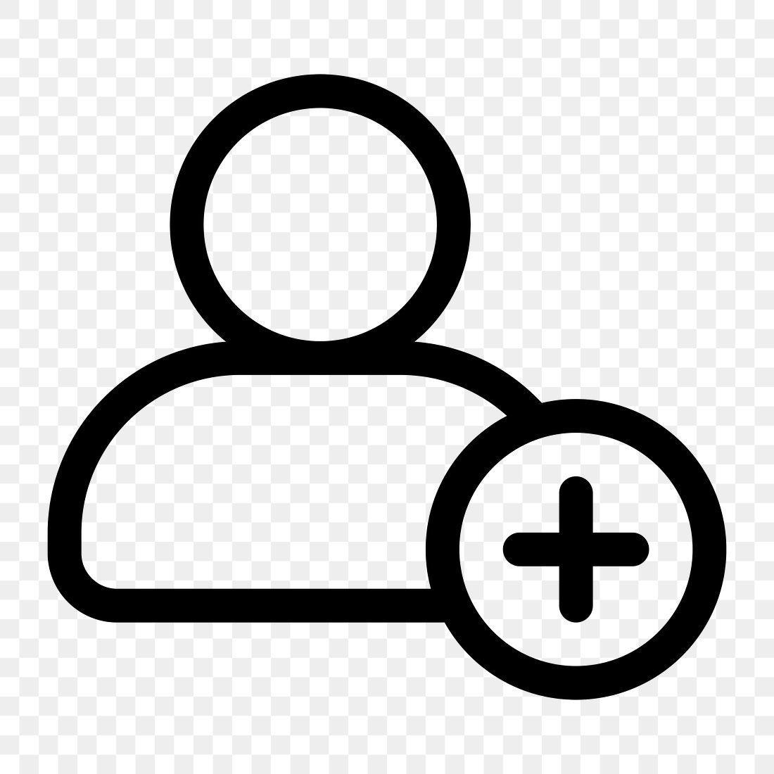 Add friend outlined icon png | Premium Icons Sticker - rawpixel