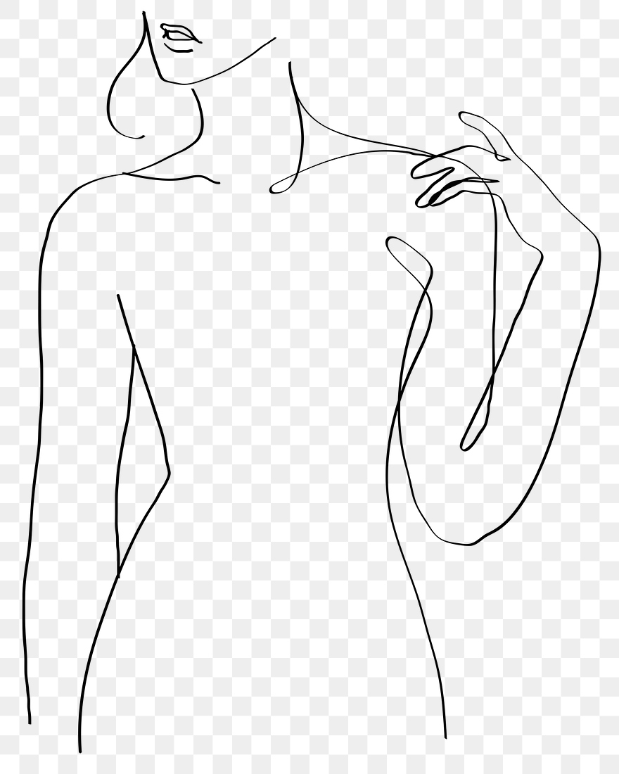Png woman’s upper body minimal | Premium PNG Sticker - rawpixel