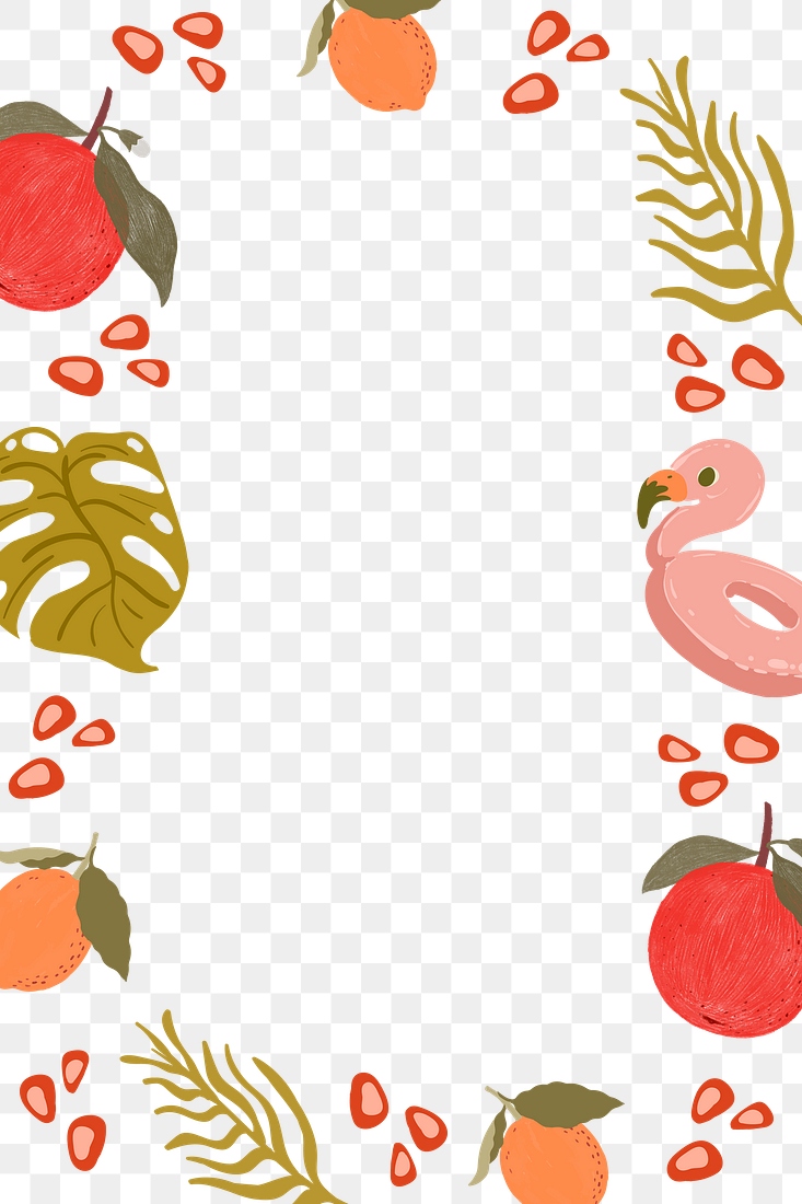 Colorful tropical summer frame design | Premium PNG - rawpixel
