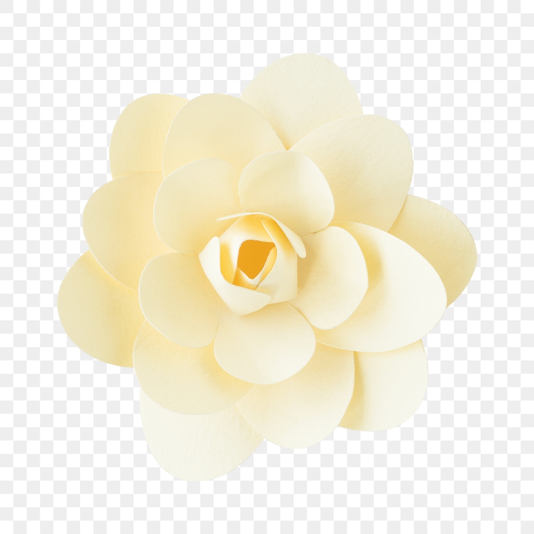 Yellow rose paper craft transparent | Premium PNG Sticker - rawpixel