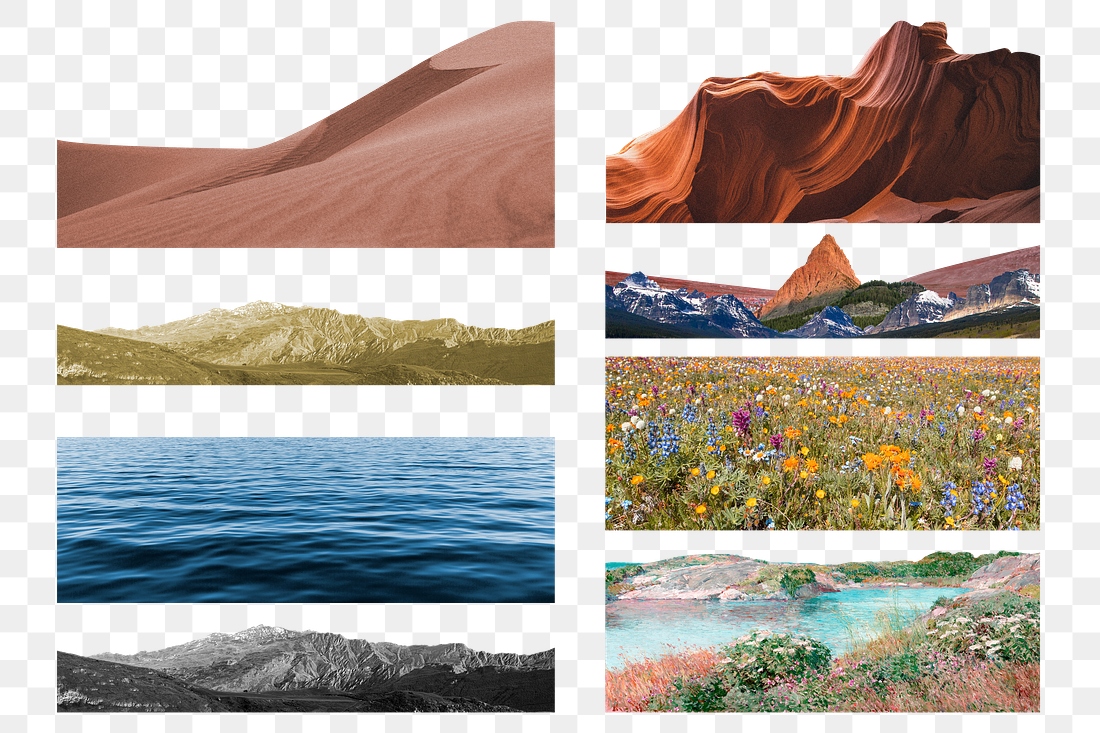 Landscape border png background, nature | Premium PNG - rawpixel
