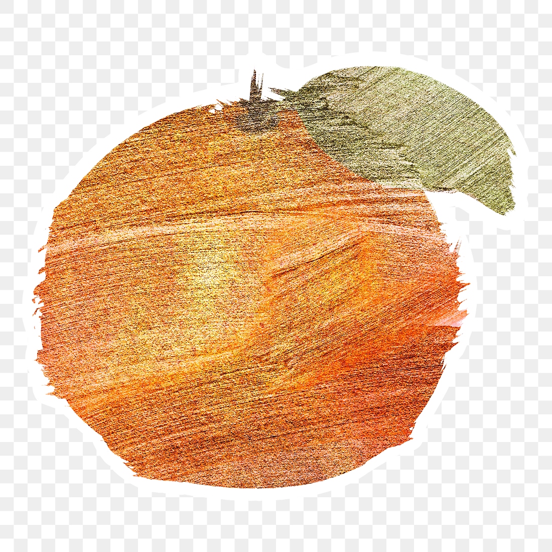 Hand drawn orange brush stroke | Premium PNG Sticker - rawpixel