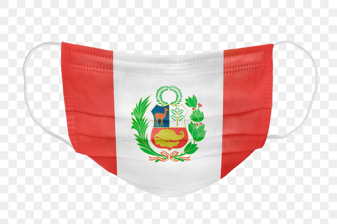 Peruvians flag pattern face mask | Premium PNG Sticker - rawpixel