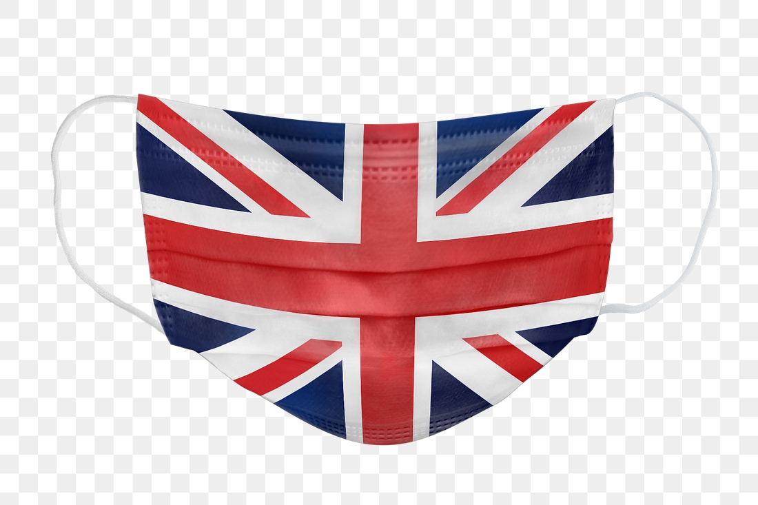 UK flag pattern face mask | Premium PNG Sticker - rawpixel