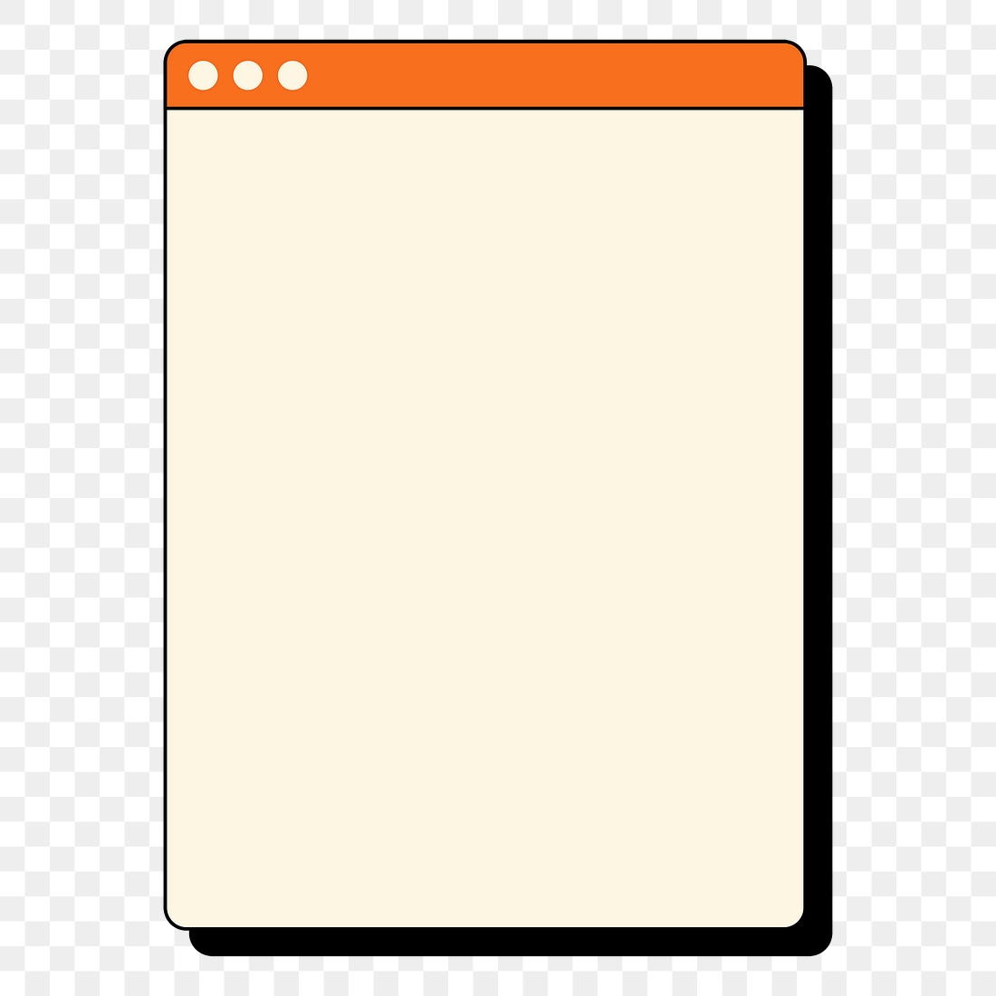 Browser window png frame, retro | Premium PNG - rawpixel
