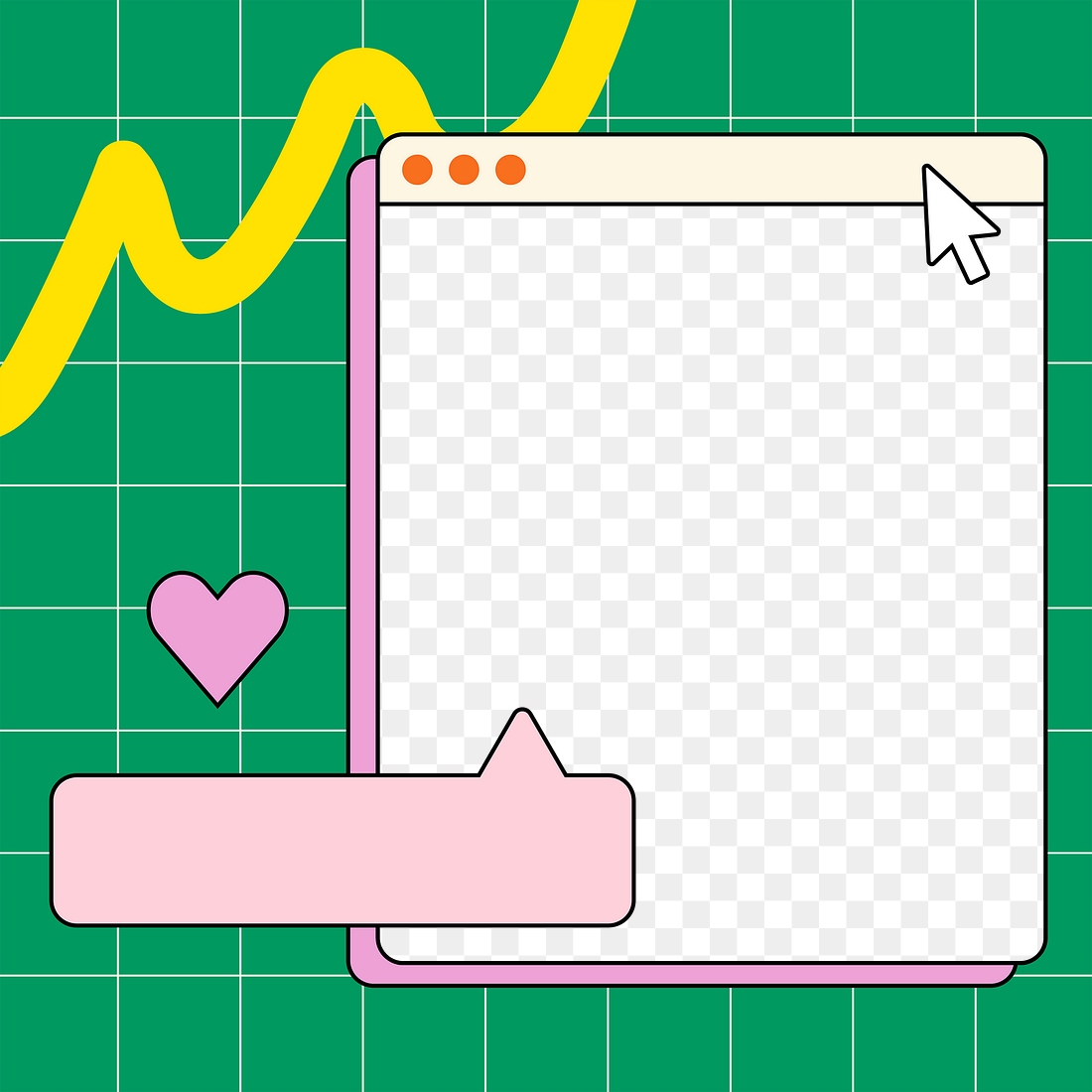 Browser tab png frame, Memphis | Premium PNG - rawpixel