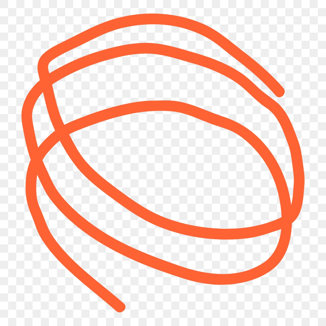 Orange scribble png line clipart, | Free PNG - rawpixel