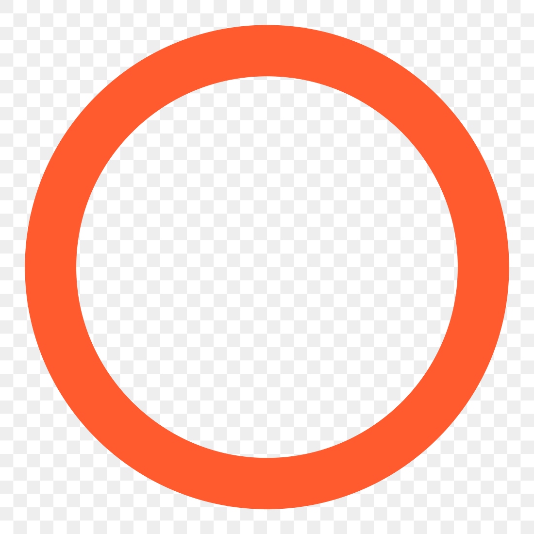 Ring circle png sticker, orange | Premium PNG - rawpixel