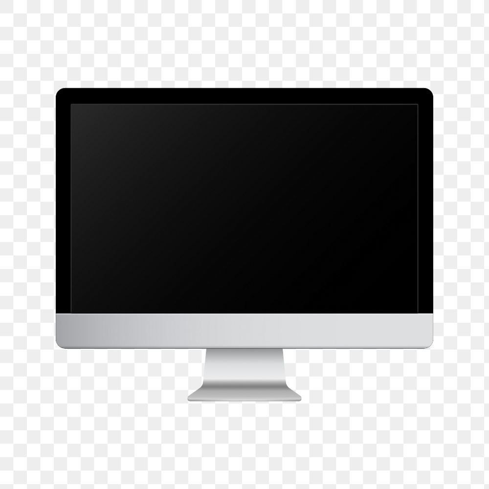Computer black screen mockup transparent | Premium PNG Sticker - rawpixel