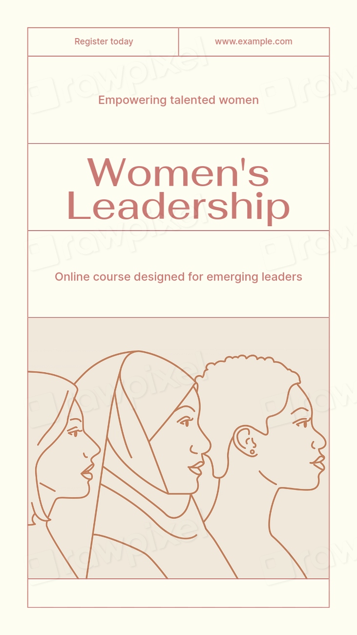 Women's leadership course social story | Premium Editable Template ...