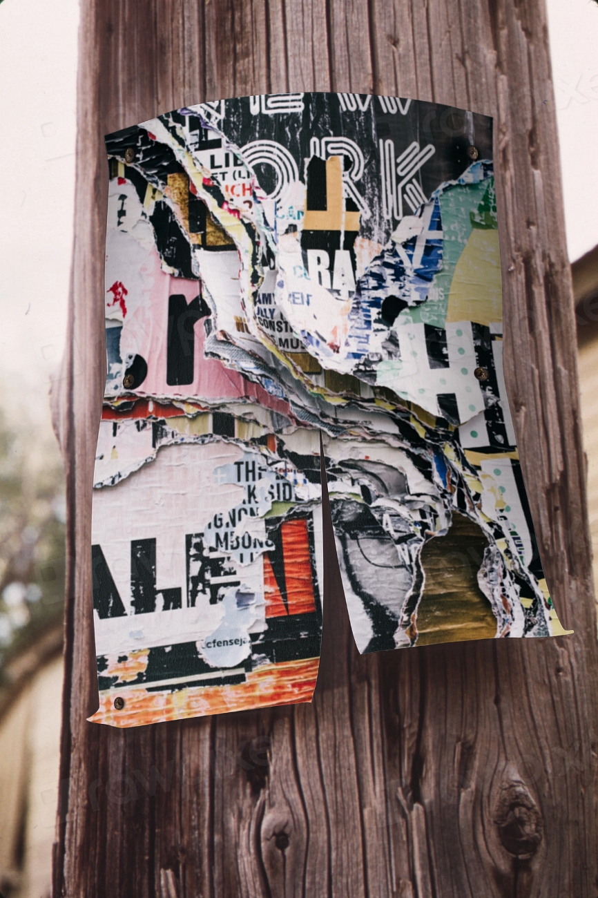 Ripped poster mockup, editable design | Free Mockup Generator - rawpixel