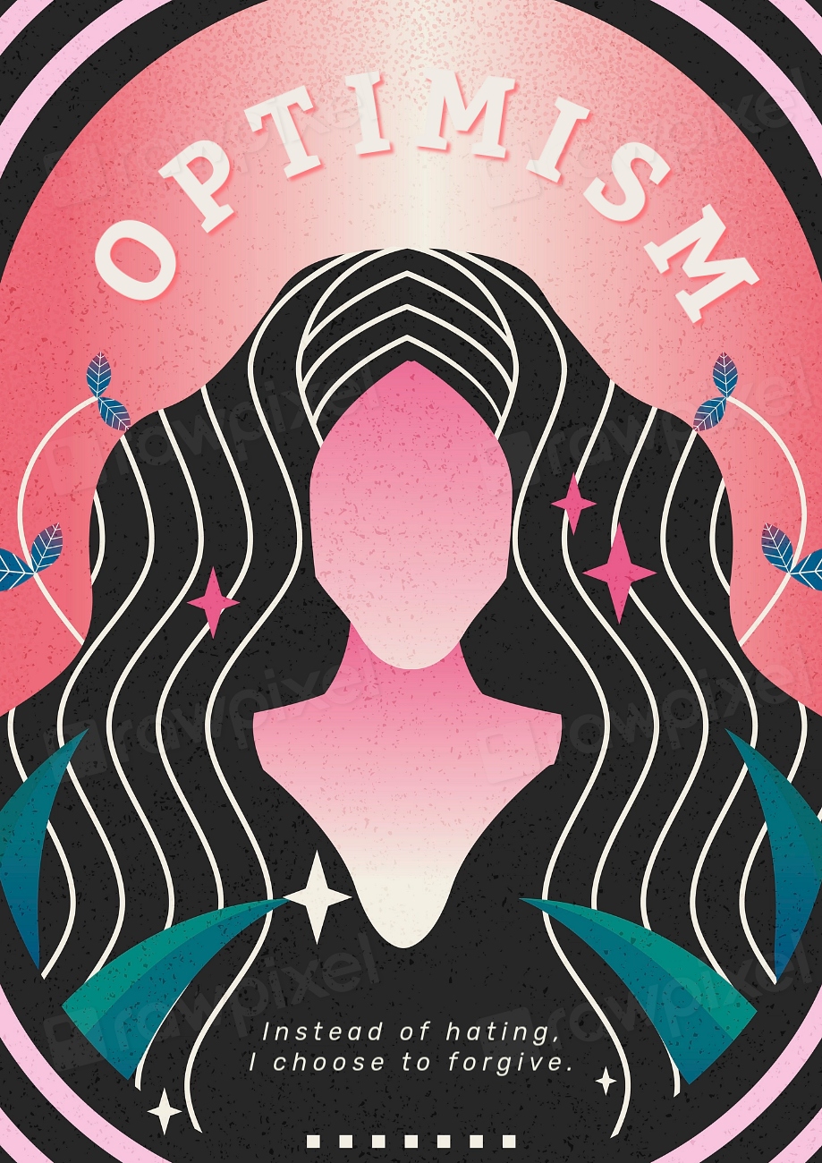 Optimism affirmation editable poster template, | Premium Editable ...