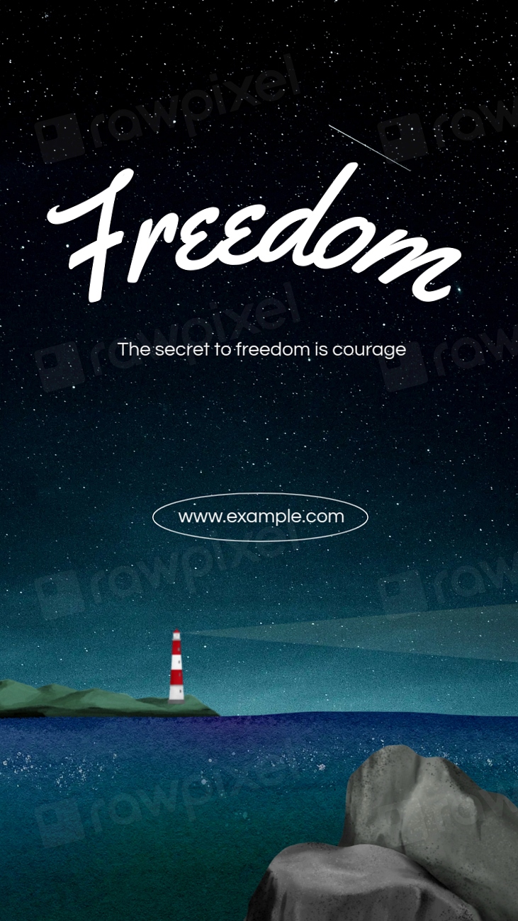 Freedom quote Instagram story template, | Premium Editable Template ...