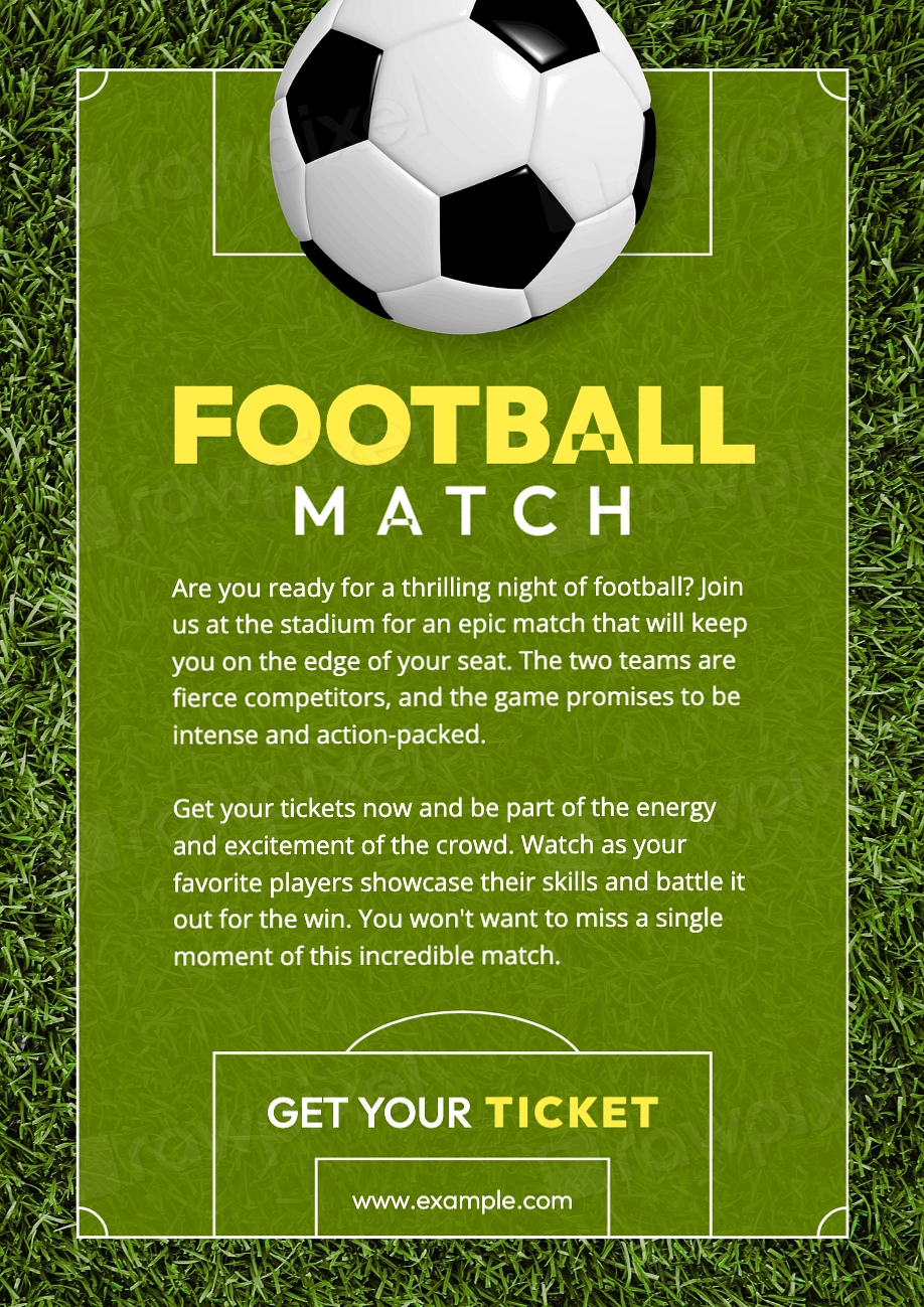 Football match poster template, editable | Premium Editable Template ...