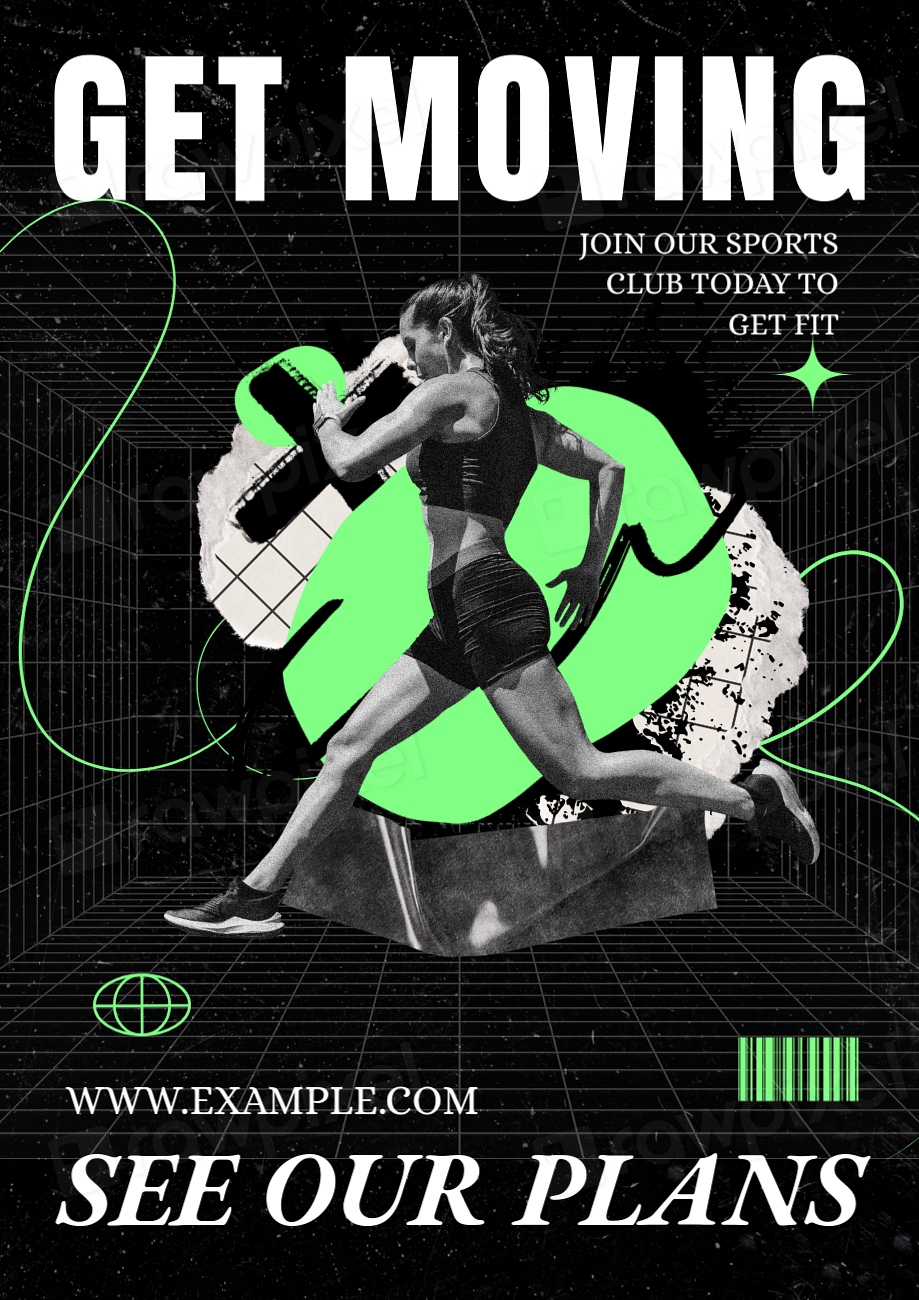 Sports & exercise poster template, | Premium Editable Template - rawpixel
