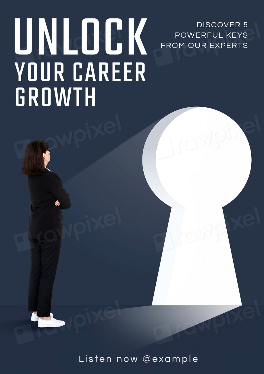 Career growth poster template, editable | Premium Editable Template ...
