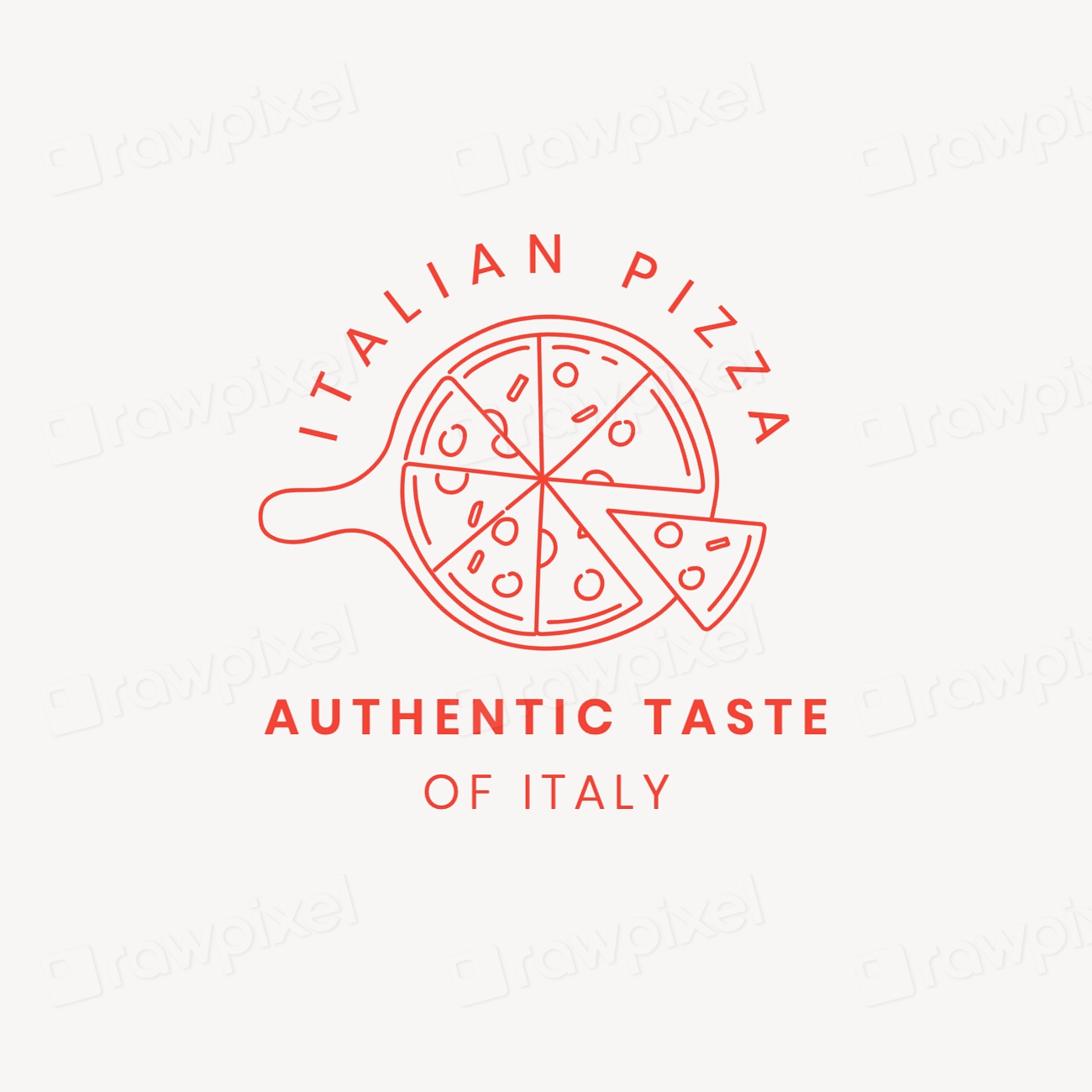 Italian pizza logo template, editable | Free Logo Maker - rawpixel